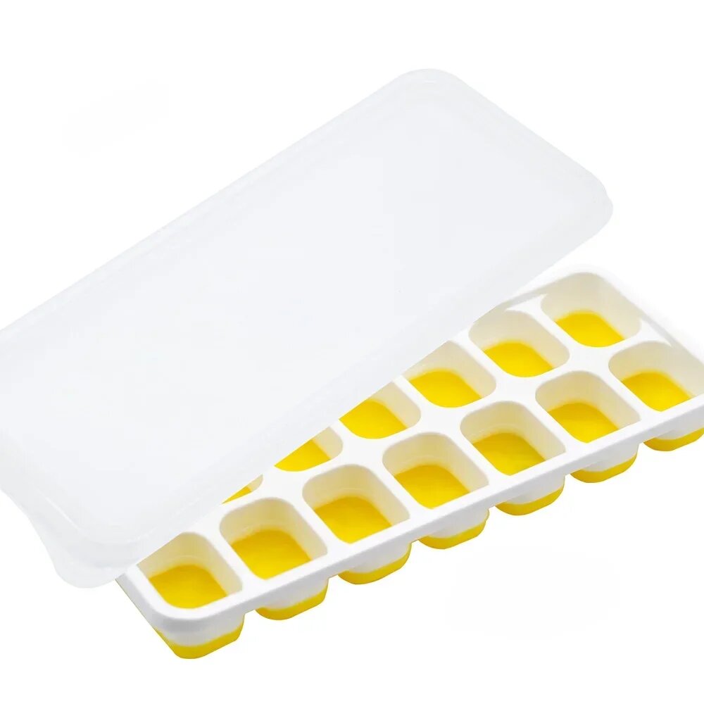 Форма для льда силиконовая 14 кубиков, 22x9x3cm, Yellow