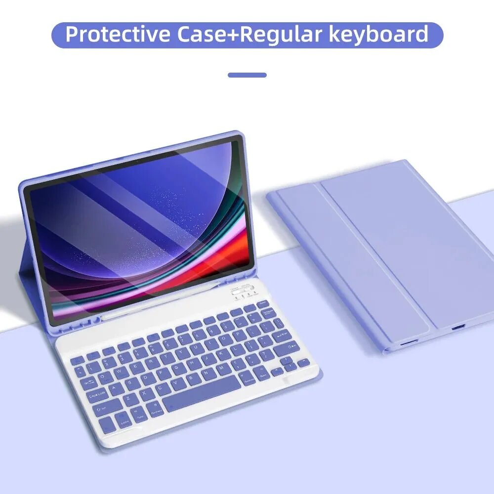 Anhuikeji Чехол для клавиатуры планшета, для S6 Lite 10,4"/S7 11"/S7 FE/S8 11"/S8 Plus 12,4"/A7 10,4"/A8 10,5"
