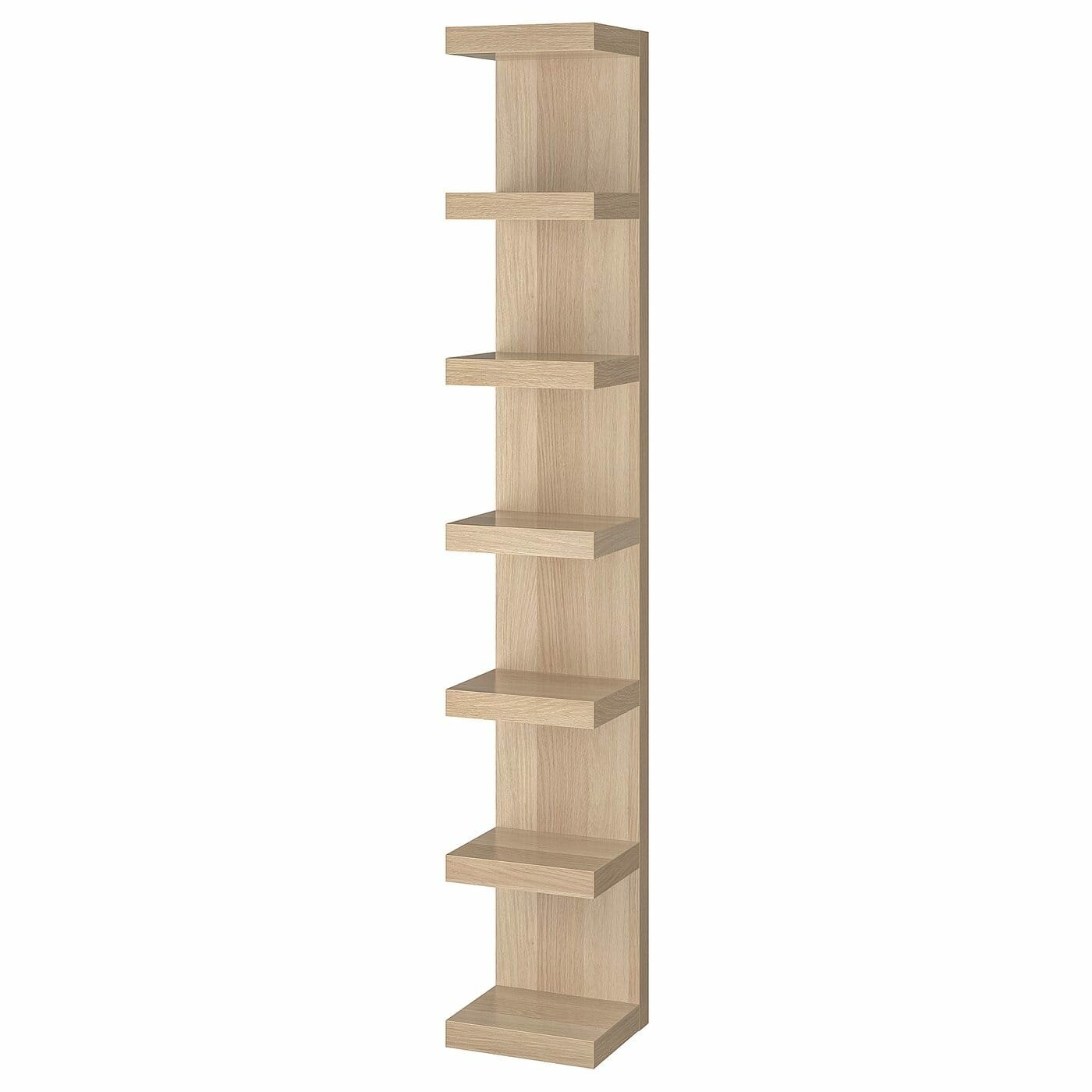 Полка ikea lack, имитация дуба выбеленного морилкой, 30x190 см 604.305.92