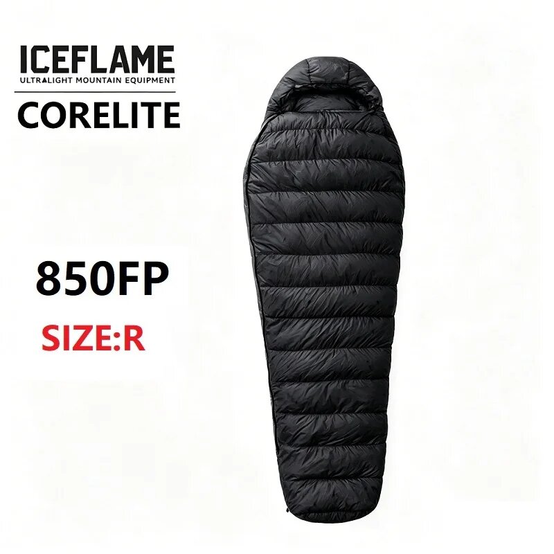 Спальный мешок ICEFLAME Corelite 850FP черный R