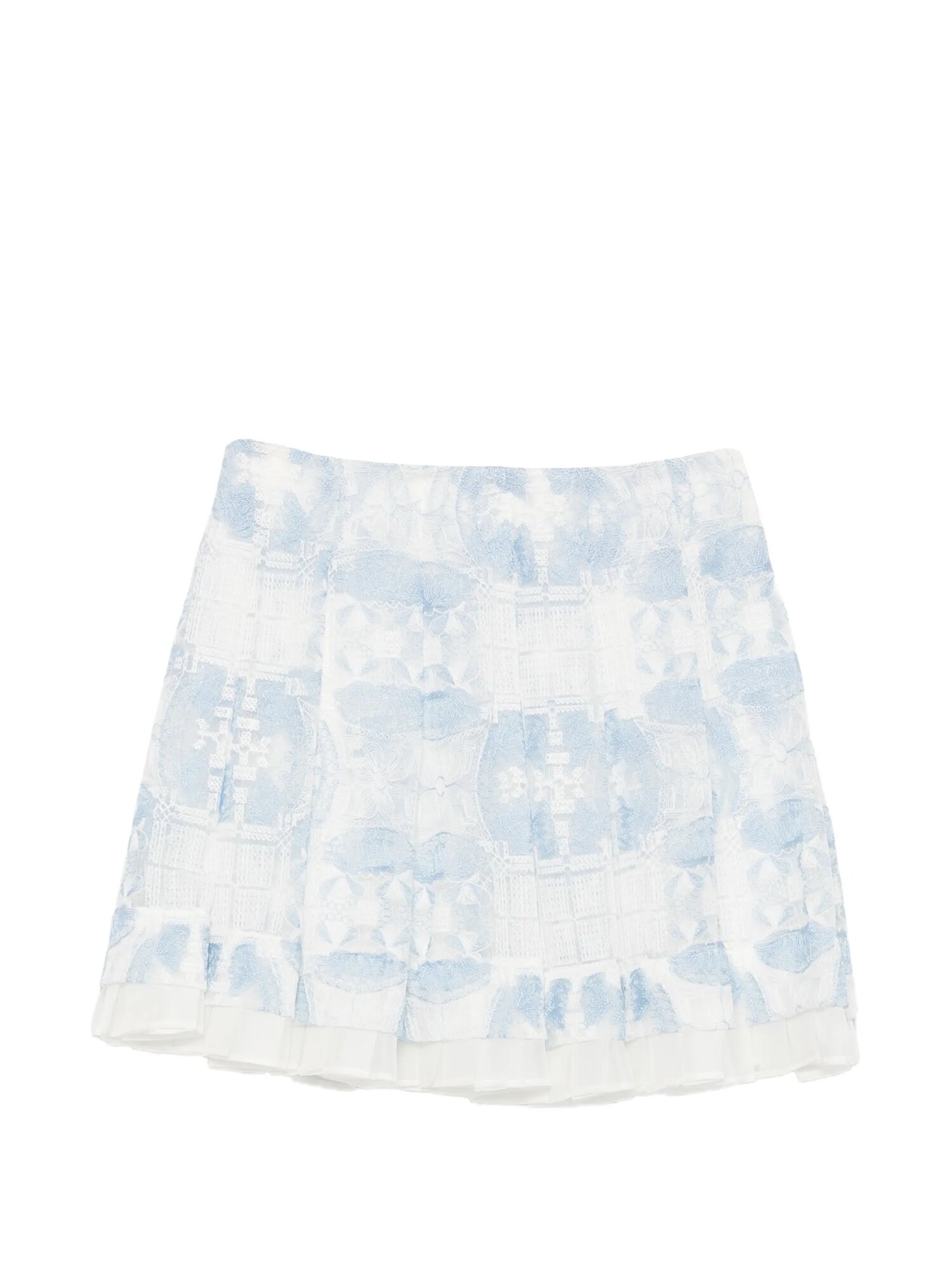Юбка Lace-overlay pleated mini skirt