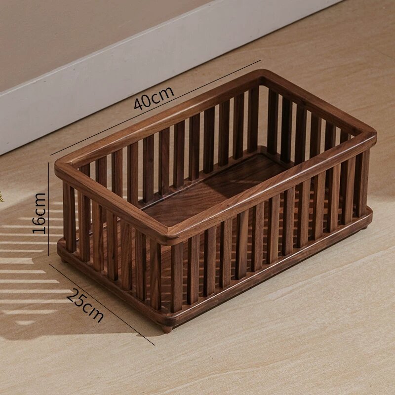 Корзина для белья из массива ореха, деревянный открытый короб для хранения одежды, книг и игрушек вентилируемый