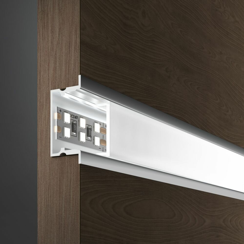 Elektrostandard LL-2-ALP019 Встраиваемый алюминиевый профиль для LED ленты (под ленту до 18,5mm) Электростандард.