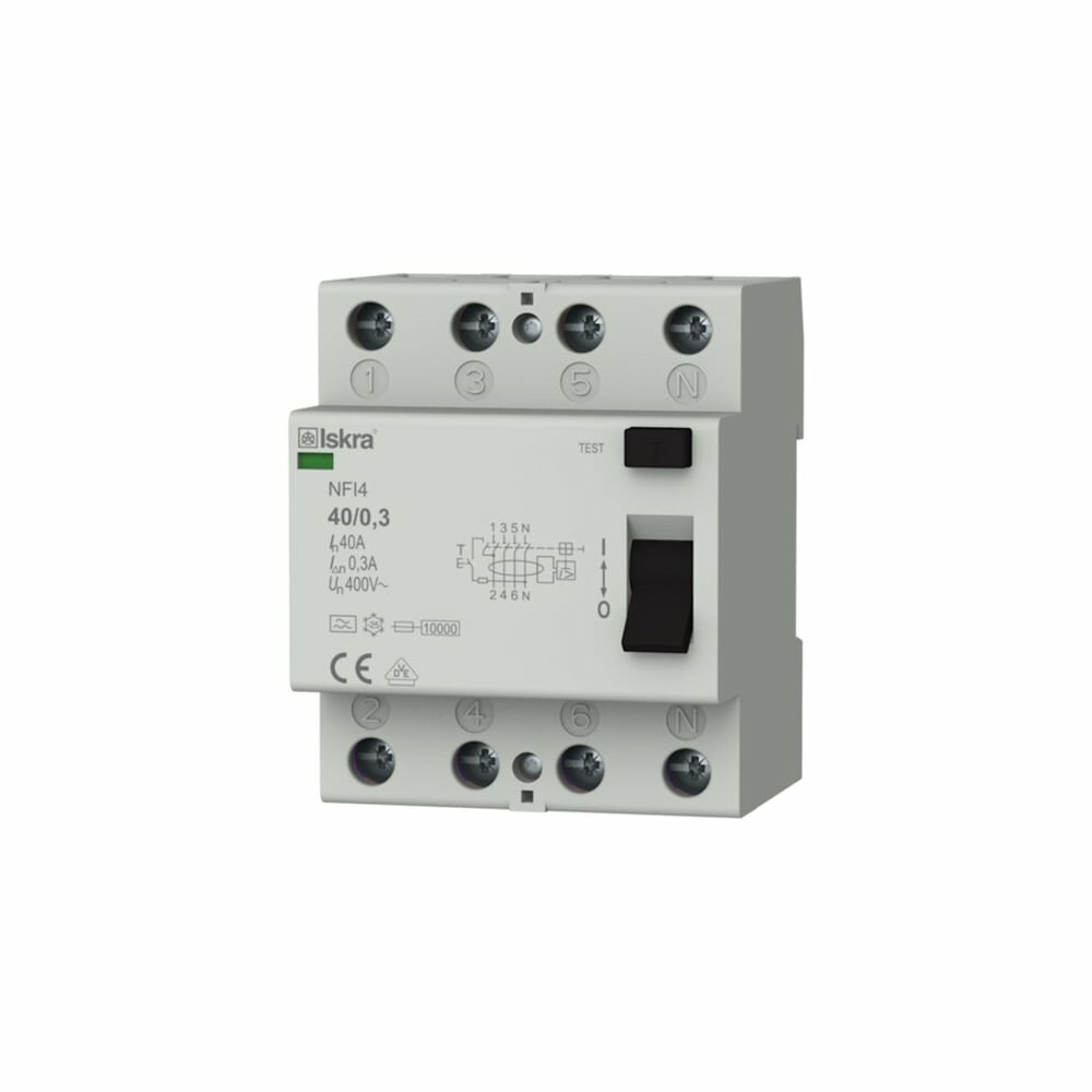 Устройство защитного отключения УЗО Mean Well Iskra NFI4-400,3 00237496