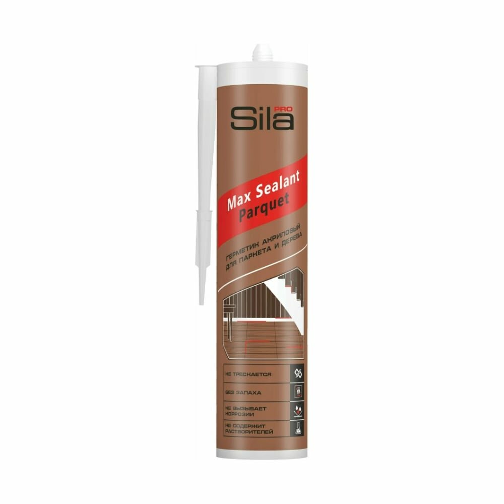 Герметик для паркета Sila (T) PRO Max Sealant, PARQUET бук, 280 мл PARQ01