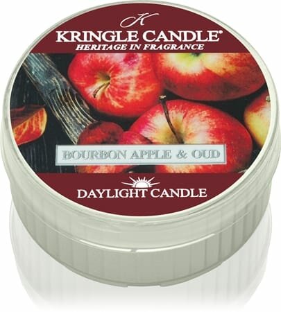 Свеча чайная Kringle Candle Bourbon Apple & Oud, белый