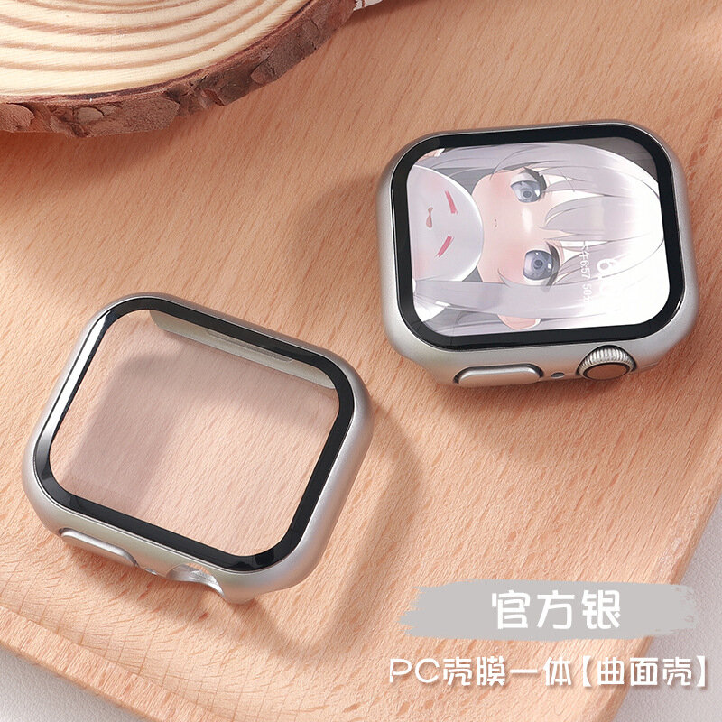 Изогнутый чехол для Apple Watch Series 7/8/9 45 мм - Цвет Серебряный