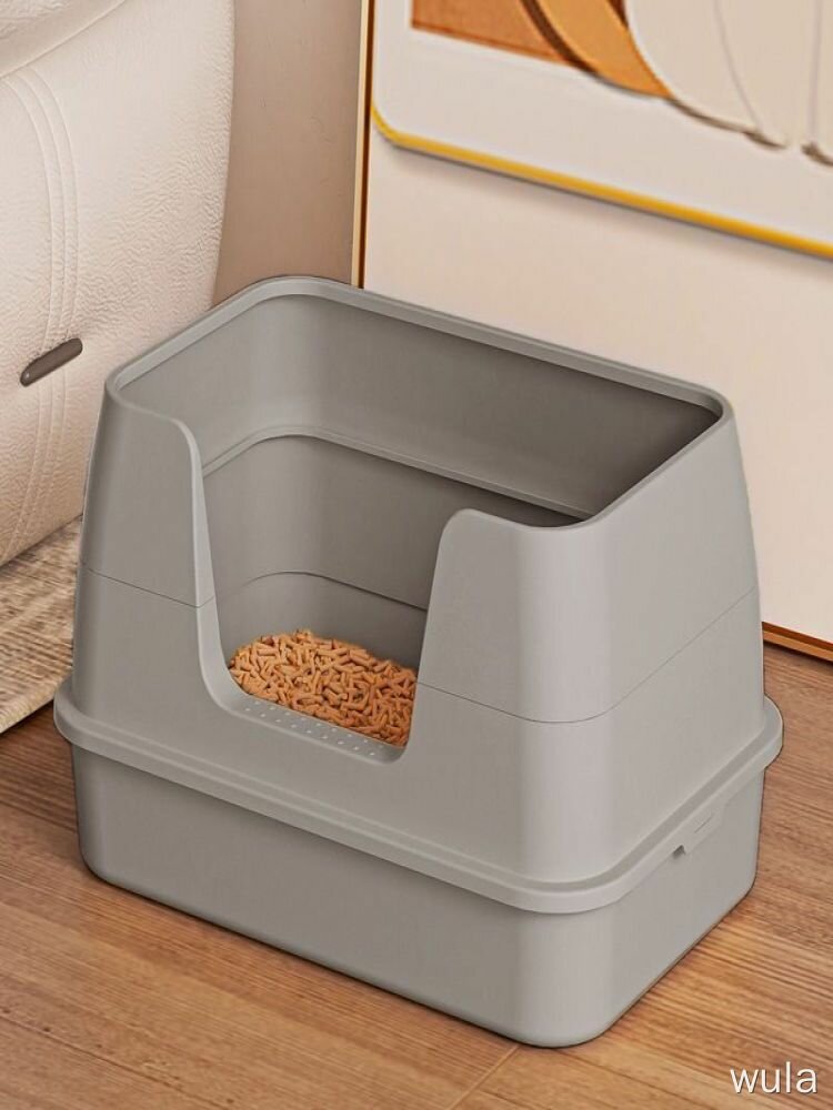 Лоток для кошек, крупные кошки, 55 х 32,5 х 37 см, высокие борта, открытый66