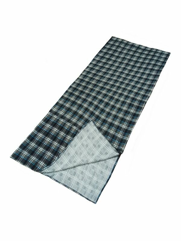 Вкладыш в спальный мешок SHEET LINER FLANEL серая клетка, Длина: 190 см