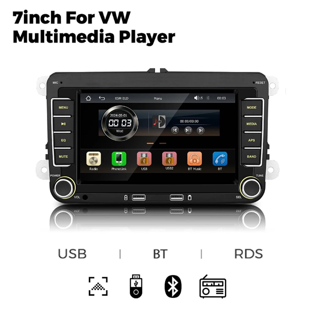 7-дюймовый автомобильный плеер Mirrorlink Carplay WIFI GRS для Volkswagen VW CC Passat B7 Polo Golf 5 6 Jetta mk5 mk6