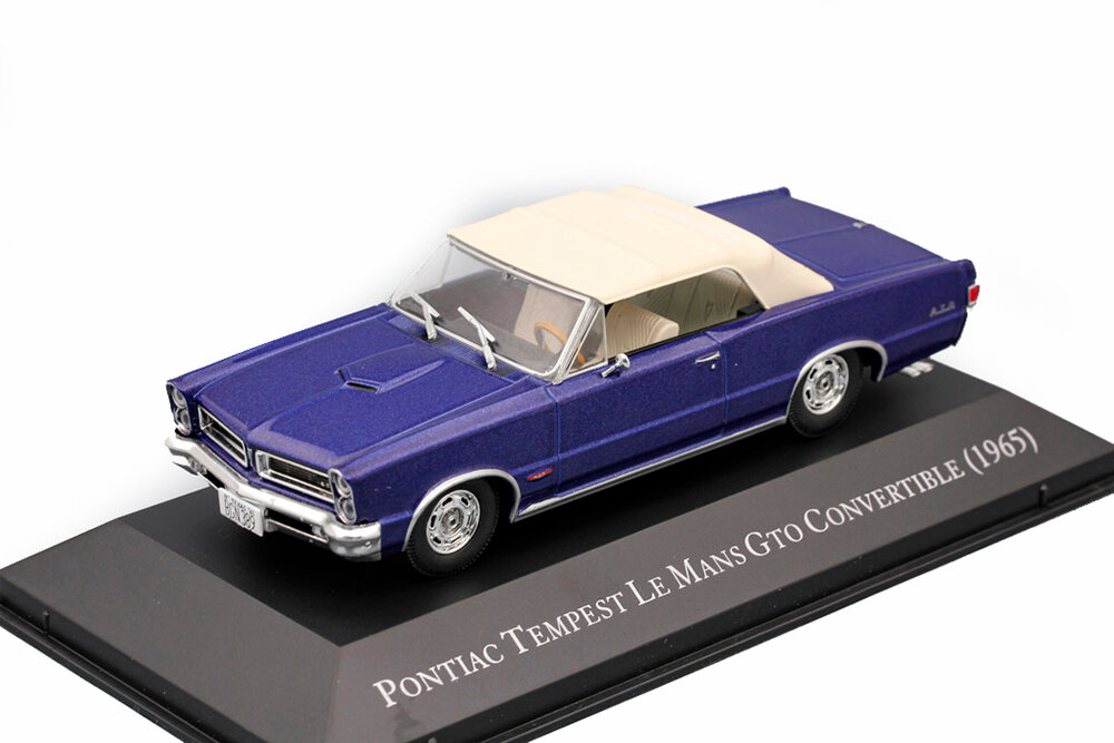Модель коллекционная ALTAYA Pontiac tempest le mans gto convertible 1965 (american cars #18) / понтиак темпест синий