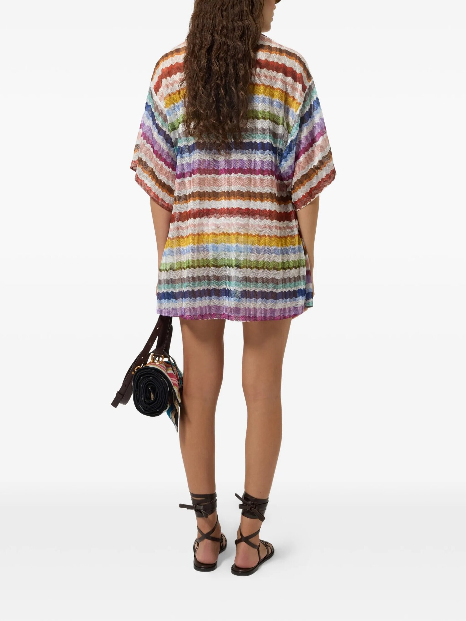 Накидка Missoni Zigzag lace-up kaftan, размер 38, white — фото 1