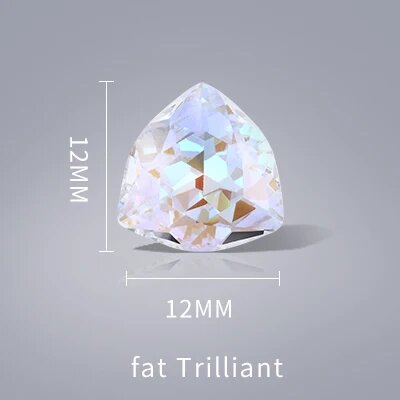 Прозрачные флуоресцентные стразы YICHUAN Trilliant 12mm