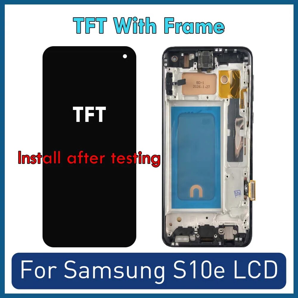 5,8-дюймовый TFT-дисплей для Samsung S10e SM-G970F G970U G с рамкой, сенсорный ЖК-экран в сборе, 100% протестированные запасные части