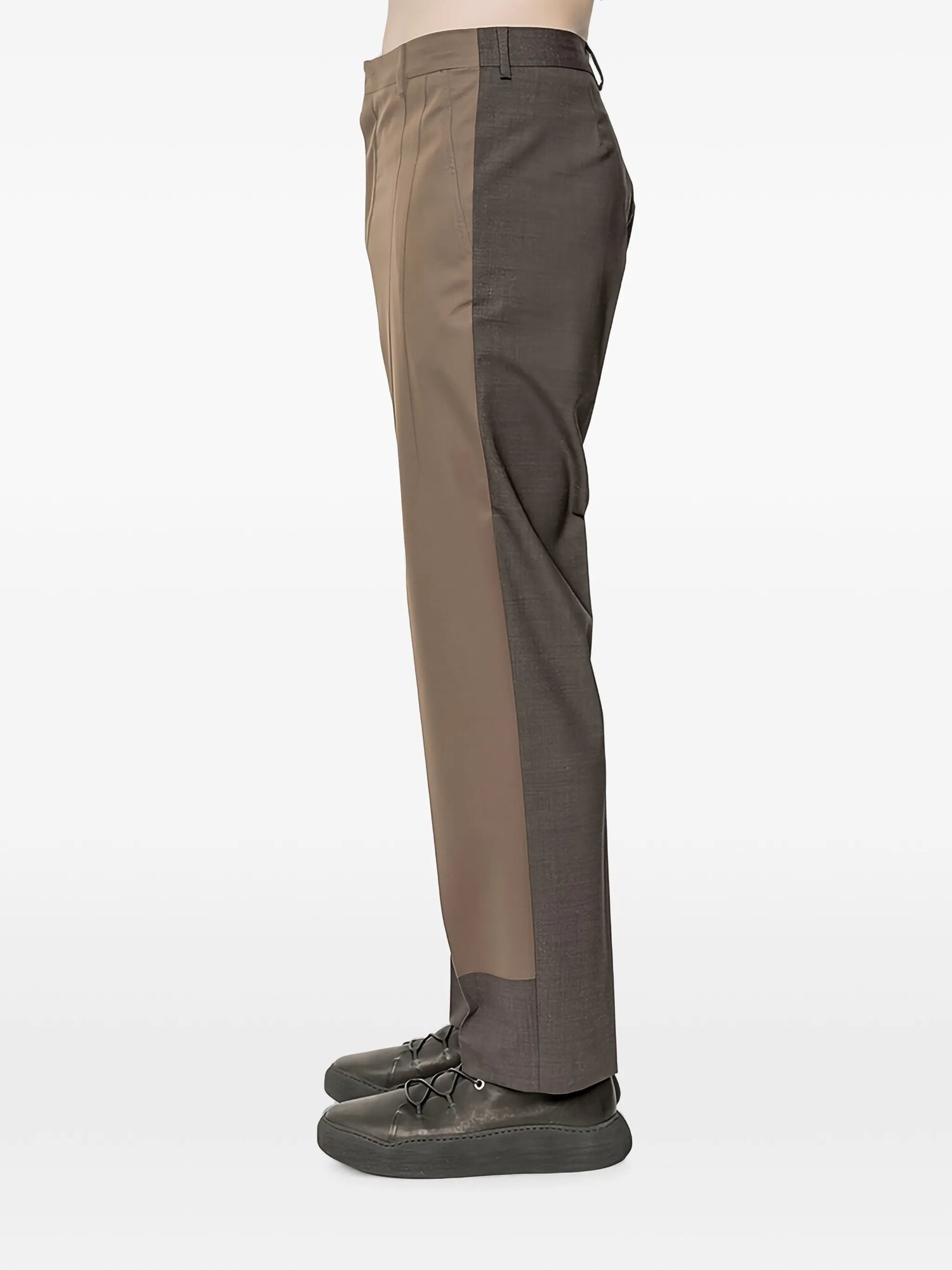 Брюки MM6 Two-tone wool trousers, размер 48, серый — фото 1
