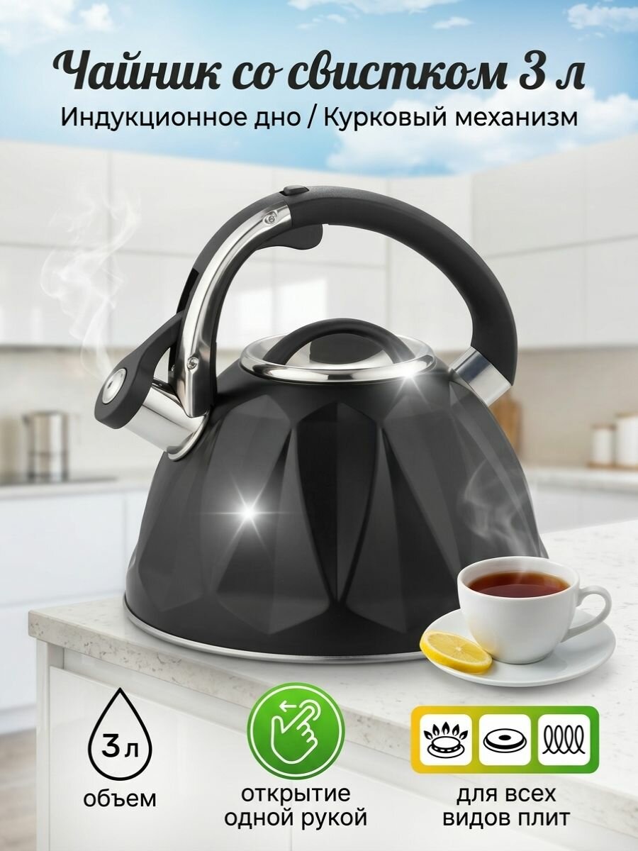 Чайник со свистком ZEIDAN Z-4543 3,0 л