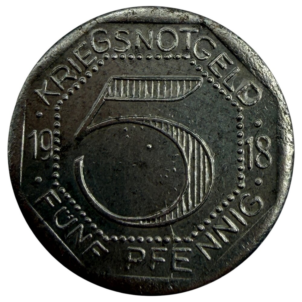 Германия, Германская империя, Хорб 5 пфеннигов 1918 г. (Fe) (Лот №2)