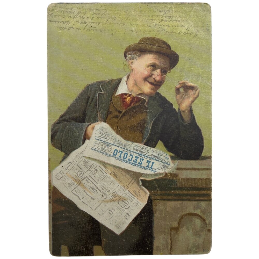 Почтовая открытка "Джентльмен " 1910-1920 гг. Италия