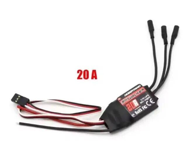 Бесколлекторный регулятор SkyWalker 20A V2 BEC для самолётов