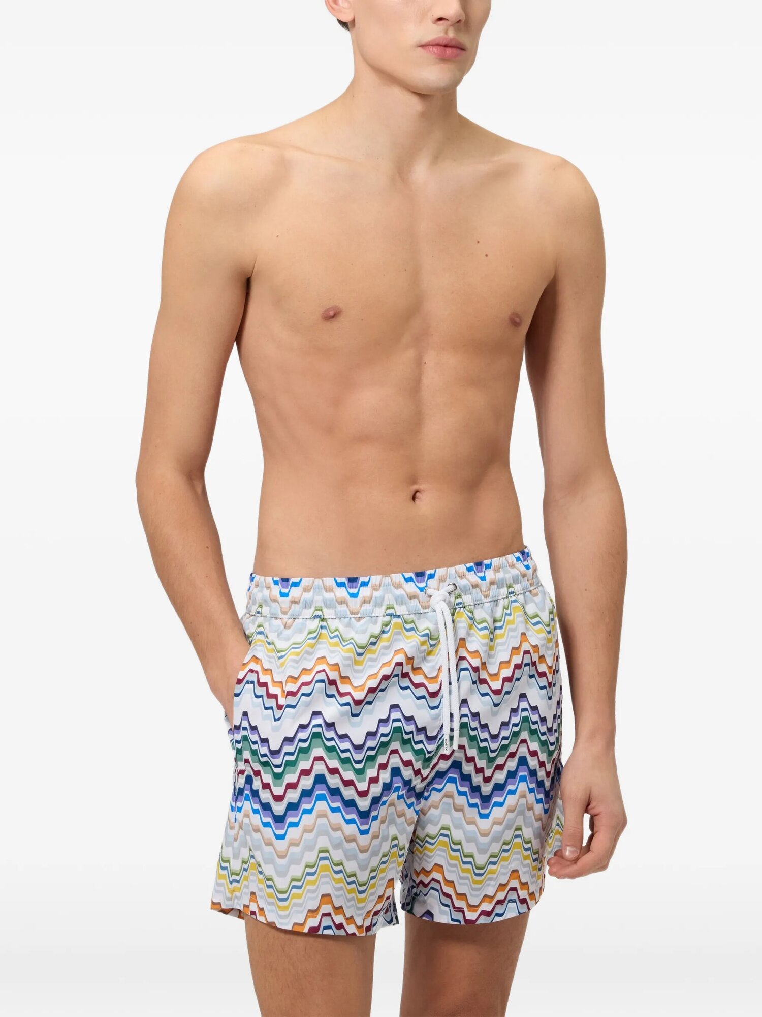 Шорты для плавания Missoni, размер 48, бежевый/белый — фото 1