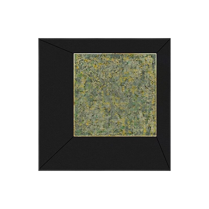Абстрактная современная настенная картина 40x40 см, холст с текстурой, черная экологичная рамка из ПС, готова к