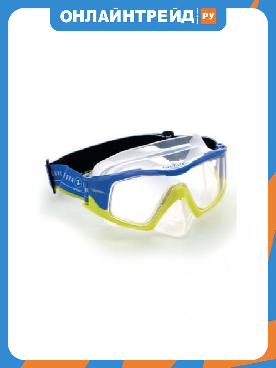 Маска Aqua Sphere AQUASPHERE Versa для плавания, голубой/желтый