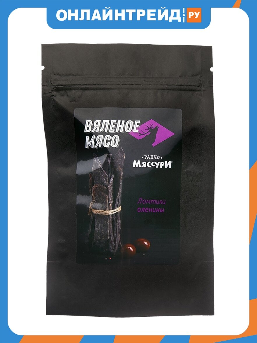 Вяленое мясо Ранчо Мяссури ломтики оленины 50 г