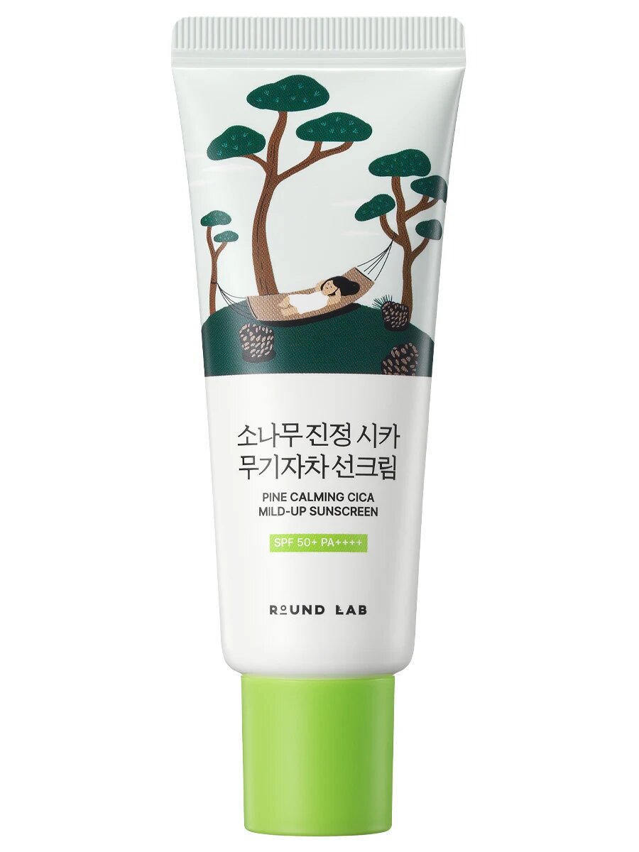 Round Lab Мягкий солнцезащитный крем с сосной и центеллой для проблемной кожи Pine Calming Cica Mild-Up Sunscreen 40 мл