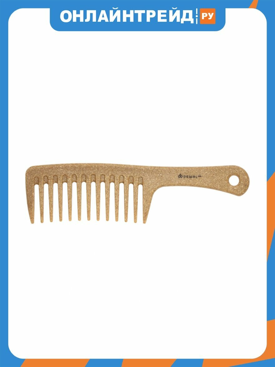 Гребень Dewal Professional DEWAL ECOLOGY широкий с ручкой, бежевый