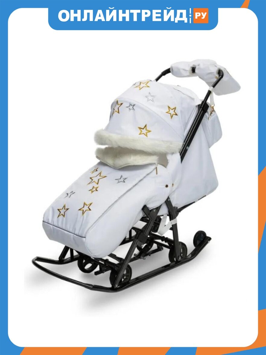 Санки-коляска Pikate Limited Edition Белый