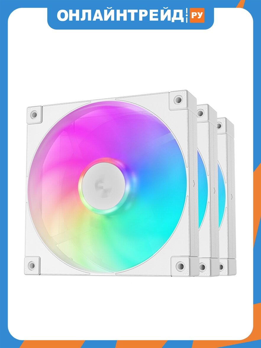 Вентиляторы для корпуса Deepcool FD14 ARGB WH-3 IN 1 3шт (R-FD14-WHAPN3-G)
