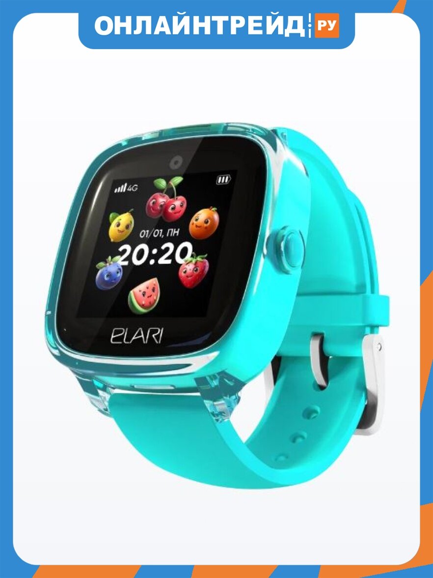 Смарт-часы Elari KidPhone Fresh 4G, 1.4", зеленый