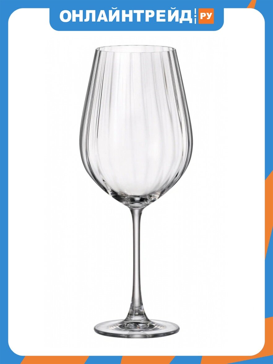 Набор бокалов для красного вина Crystal Bohemia "COLUMBA OPTIC", 850 мл (набор 6шт)