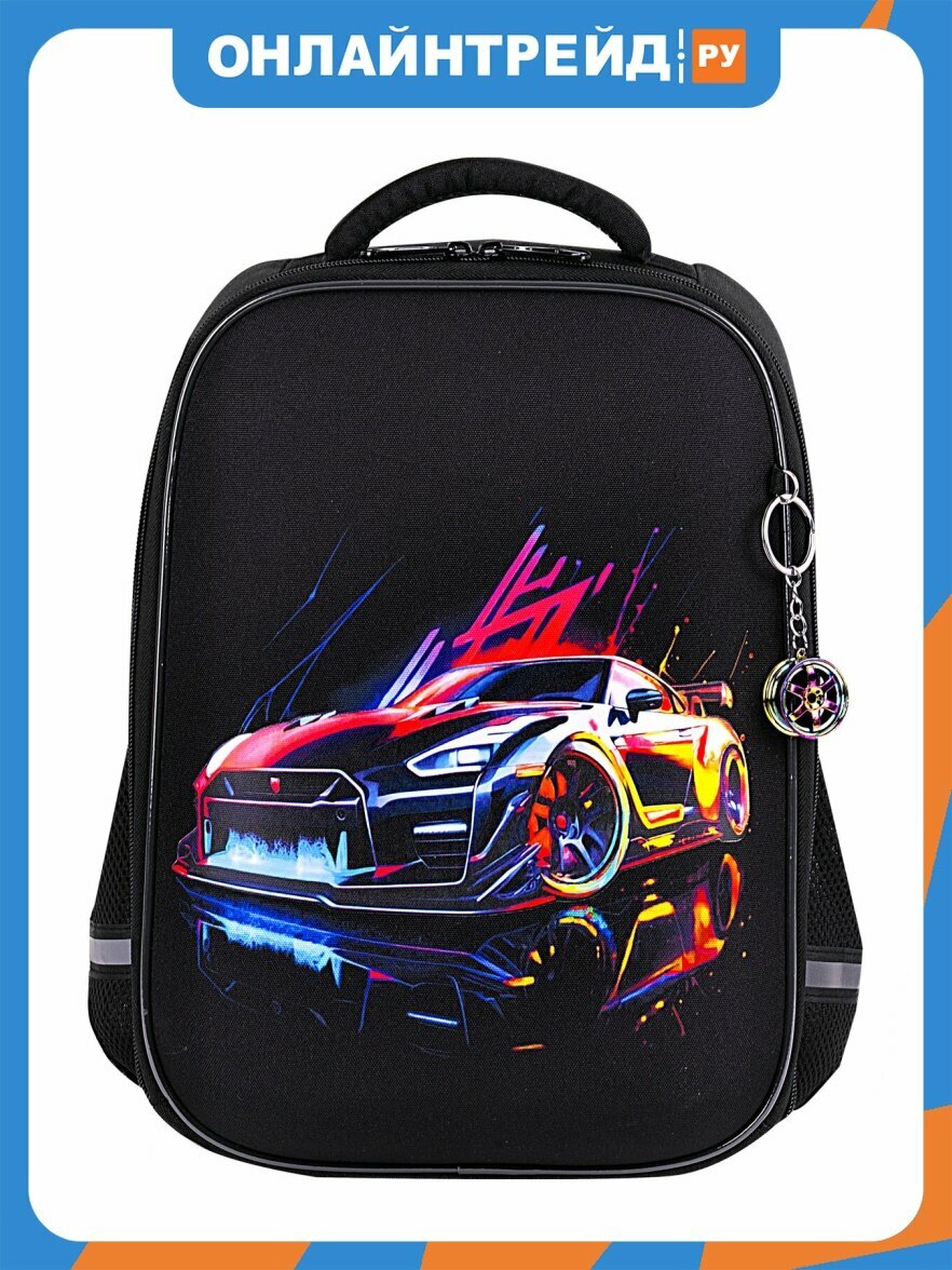 Ранец Brauberg 272027 LIGHT Neon drift 1 отделение с брелком 36х26х13 см