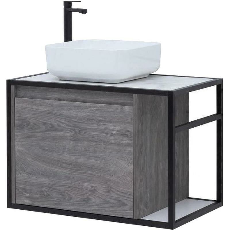 Тумба под раковину Aquanet Nova Lite Loft 75 L 261654 подвесная Дуб рошелье