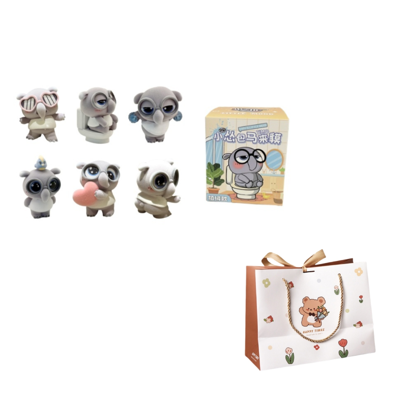 PUDOWRABBIT Cute Creative Fun Small Shy Bag Malamo Mystery Boxes Single Mystery Box/Full Box 6 Pcs