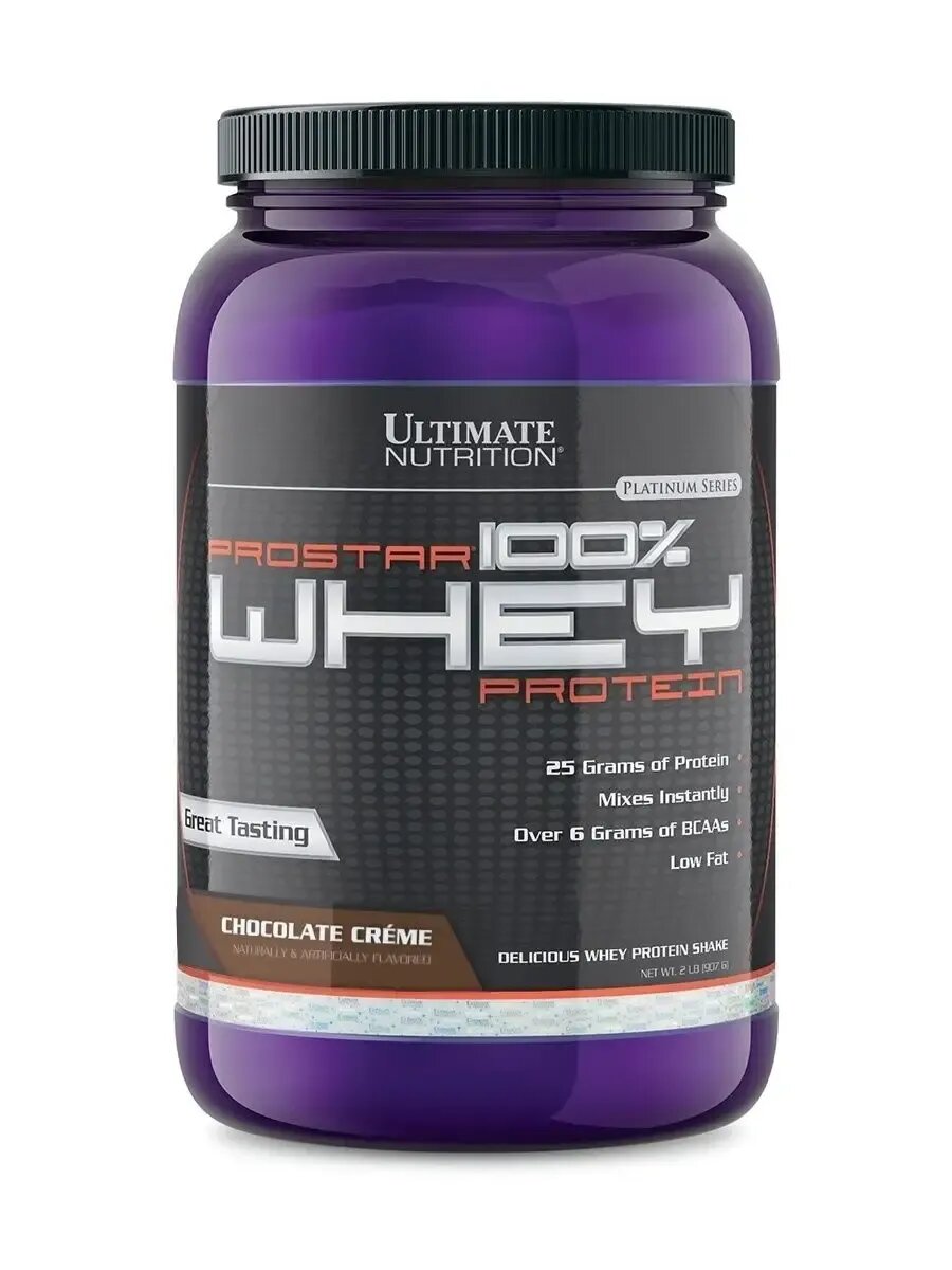 Протеин Ultimate Nutrition Prostar Whey Protein, шоколадный крем, 908 г