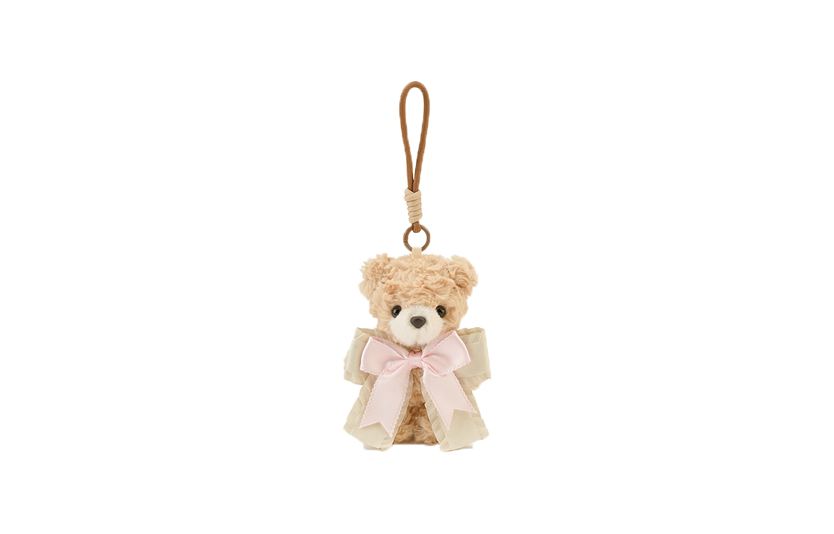 Плюшевая подвеска унисекс Hugs Baby Белла Медвежонок, Light Bear Pink Bowknot, 15 см