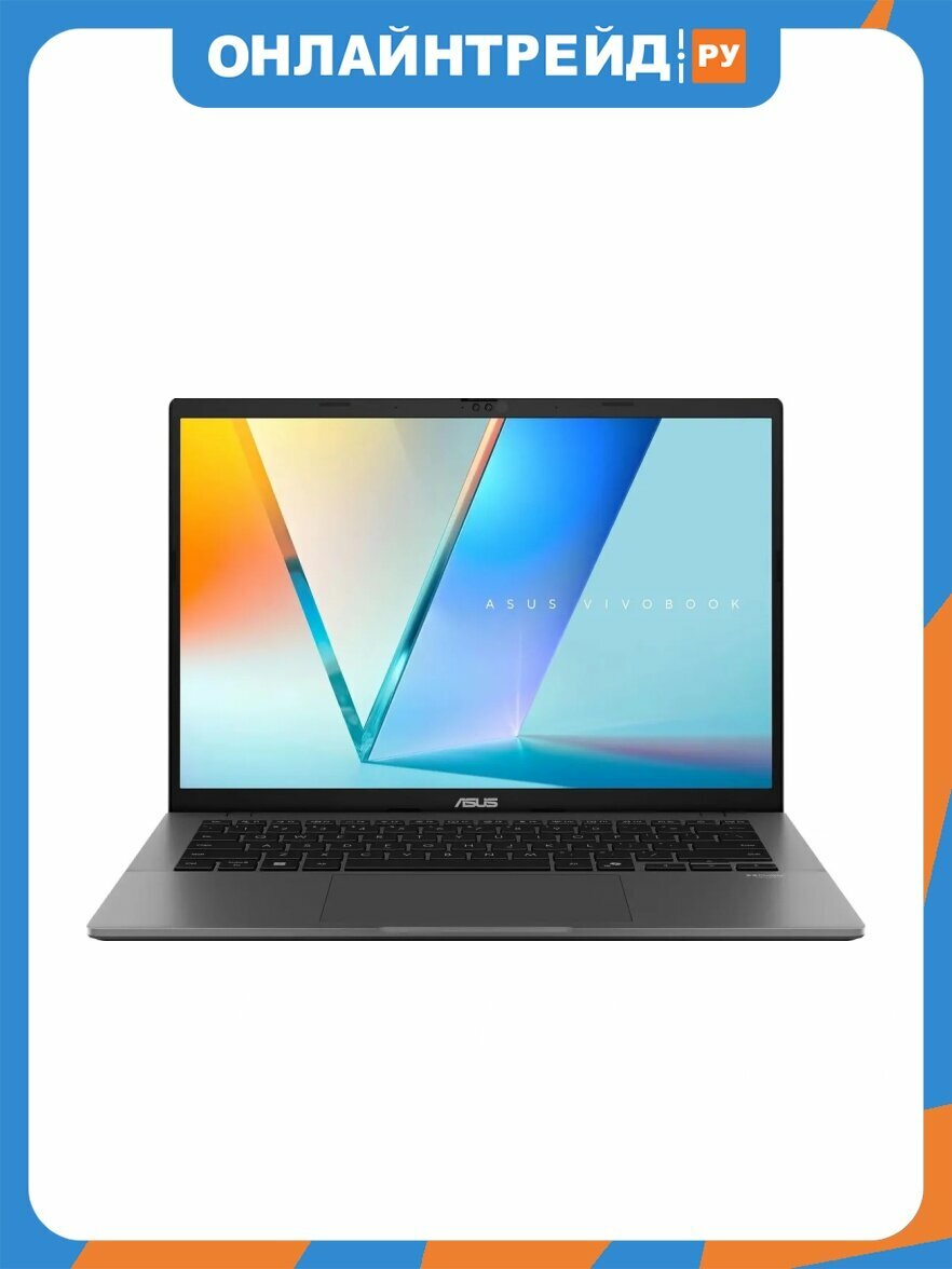 Ноутбук Asus VivoBook S14 S3407AA-SF075 14", OLED, Intel Ultra 7 355 1.7ГГц, 8-ядерный, 32ГБ DDR5, 1ТБ SSD, Intel Graphics, без ОС, серый (90NB1762-M004J0)