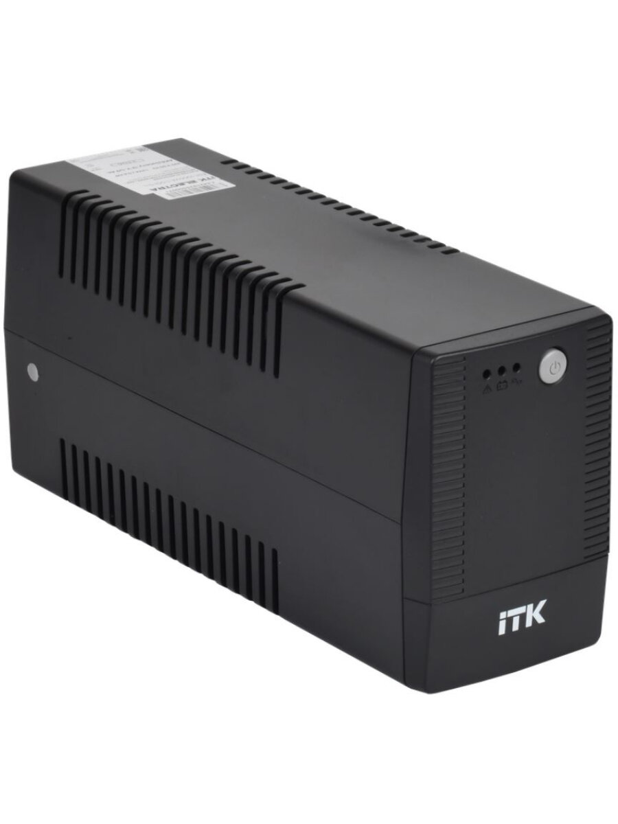 ИБП ITK "Electra" EST-1000VA, линейно-интерактивный, однофазный, 2xSchuko, LED-дисплей, АКБ, USB