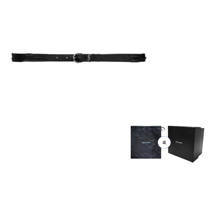 SAINT LAURENT Ремни из коровьей кожи Женские Черные Ширина 2 см 100