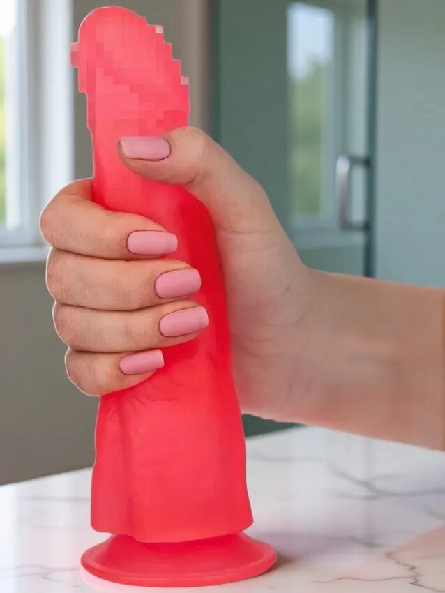 LOVETOY (А-Полимер) Фаллоимитатор на присоске, D: 3.7 см, длина: 18.8 см, розовый