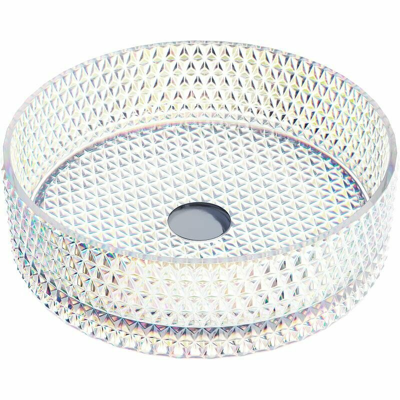 Раковина накладная Ceramicanova Cristal 36 CN6059 Неон, стекло