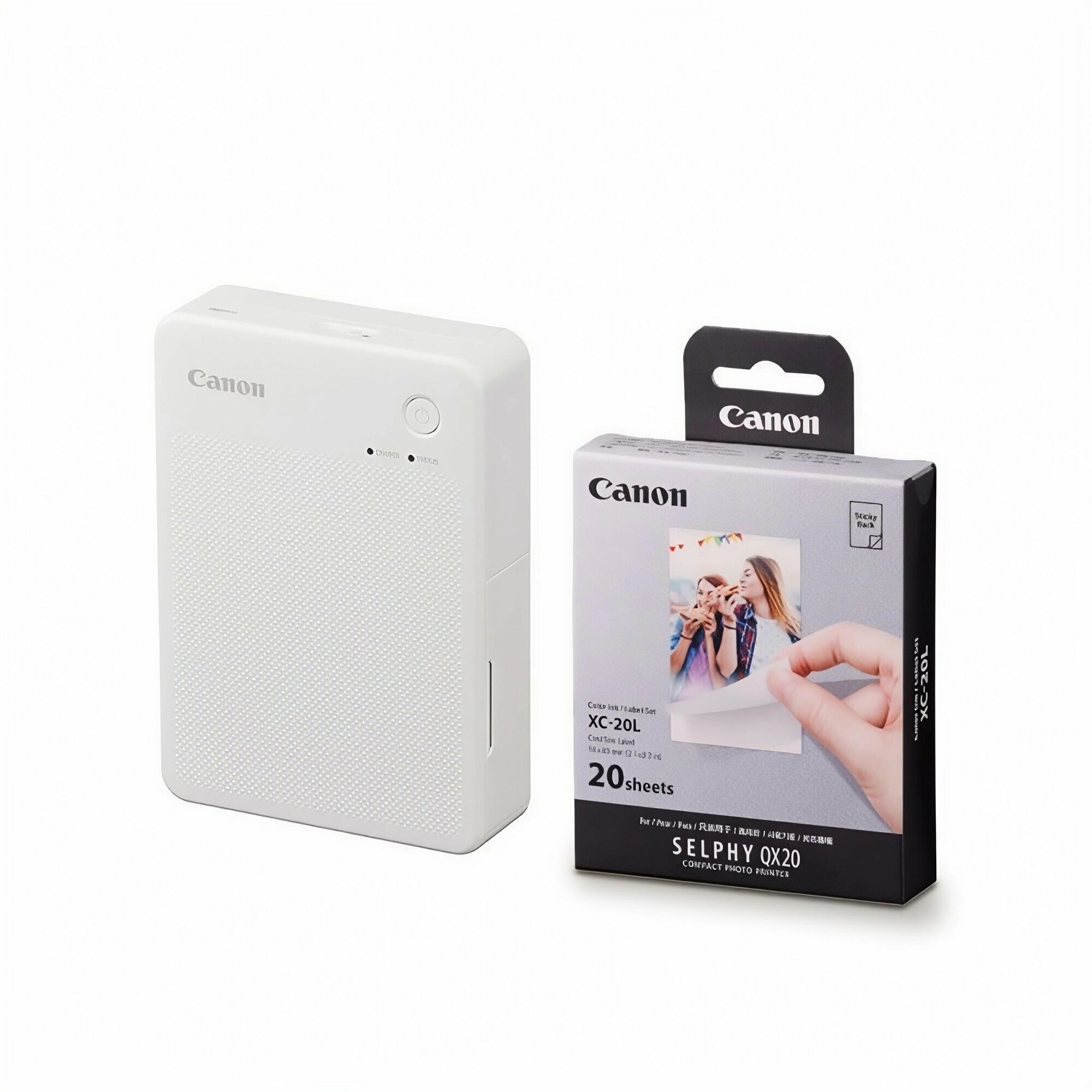 Фотопринтер Canon SELPHY QX20 , Портативный беспроводной фотопринтер с термофиксацией (+фотобумаги XC-20L*1)
