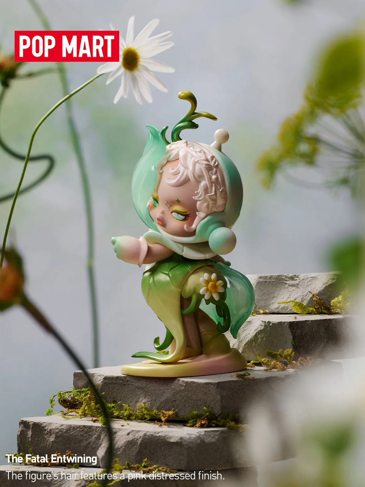 Коллекционная фигурка Слепая коробка POP MART SKULLPANDA Petals in Four Acts Series Figures-The Fatal Entwining,10 cm
