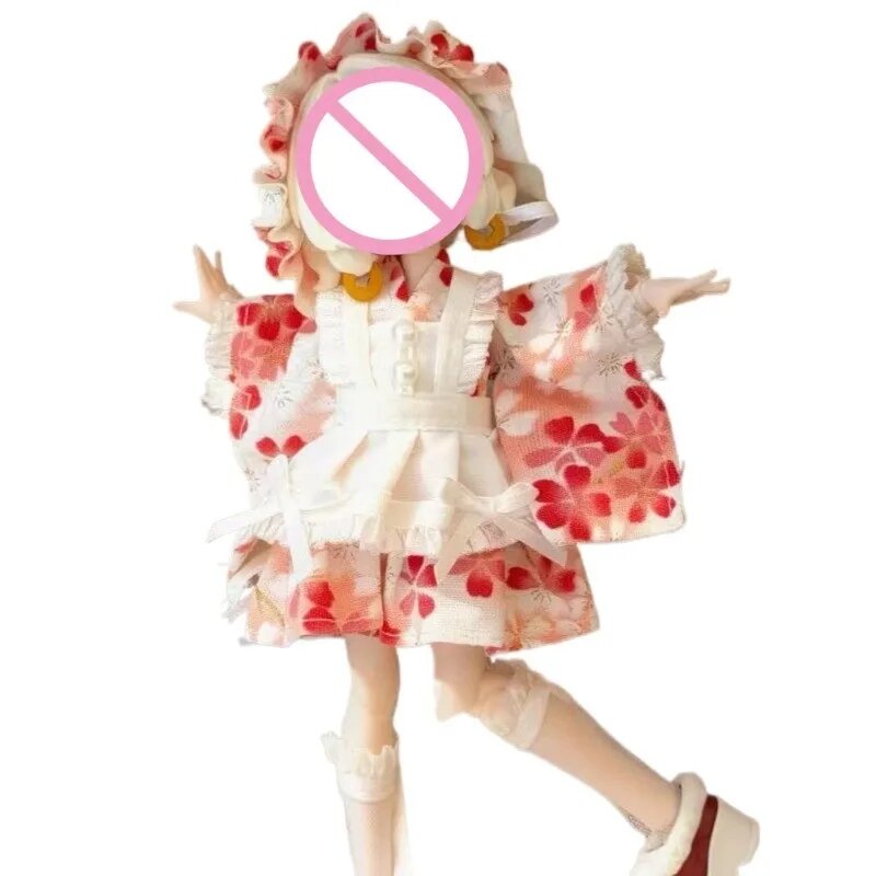 Комплект одежды для куклы BJD 1/8, 1/12, 15-17 см, розовый, OB-3