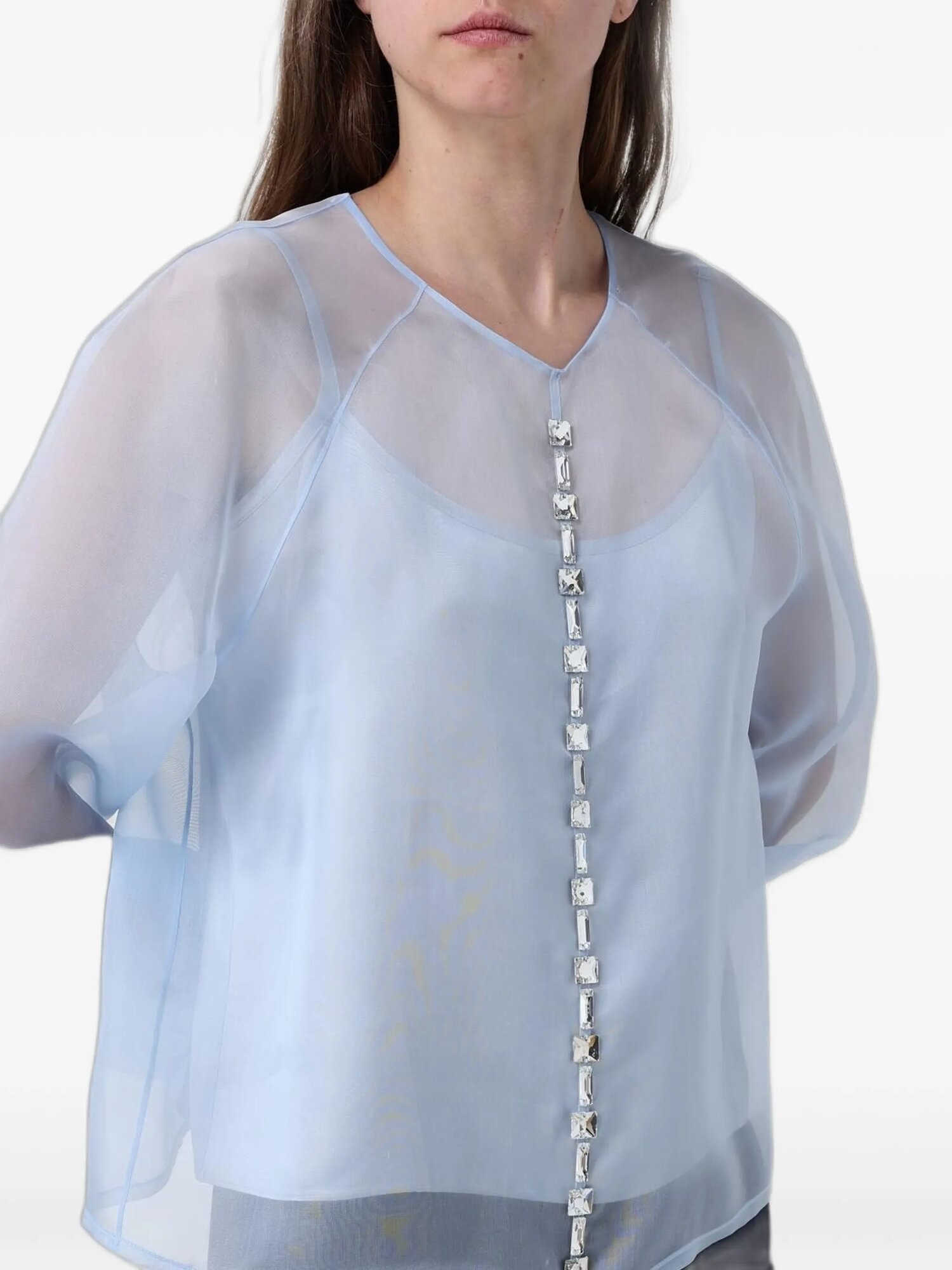 Блуза FABIANA FILIPPI Strass-embellished blouse, размер 42 — фото 1