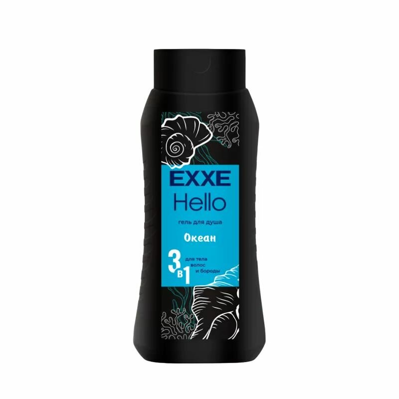 Exxe Hello men Гель для душа 3 в 1, океан, 400 мл