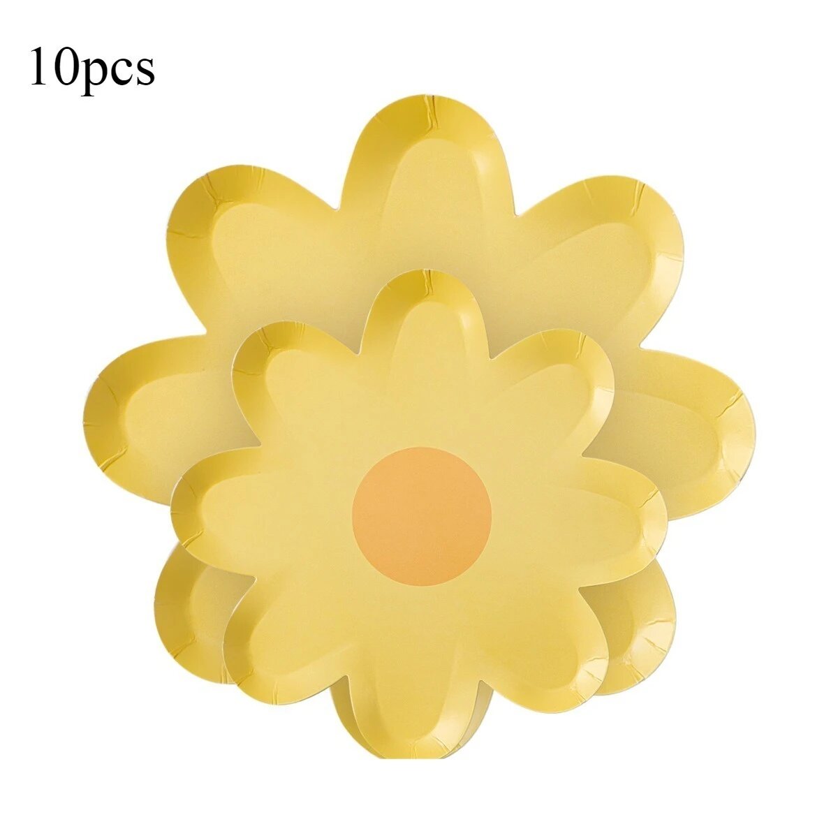 Одноразовые бумажные тарелки для десертов 7/9 дюймов Желтый, 9inch 10pcs, YELLOW