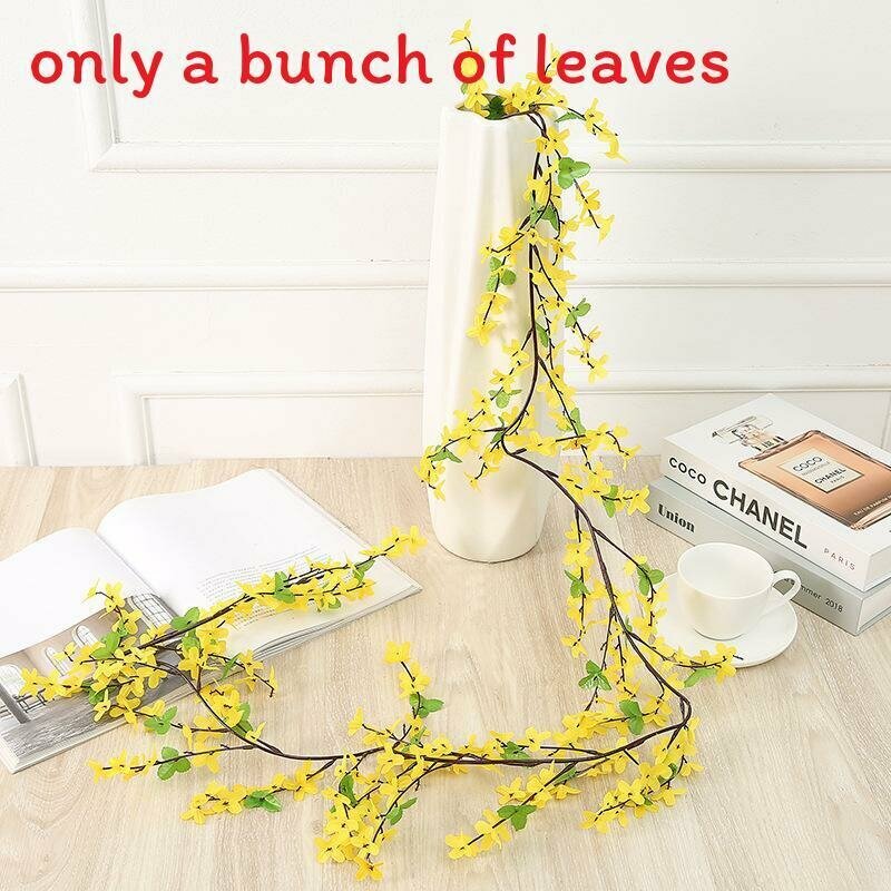 Welcome spring vine with yellow blooms for event decor and photography props
